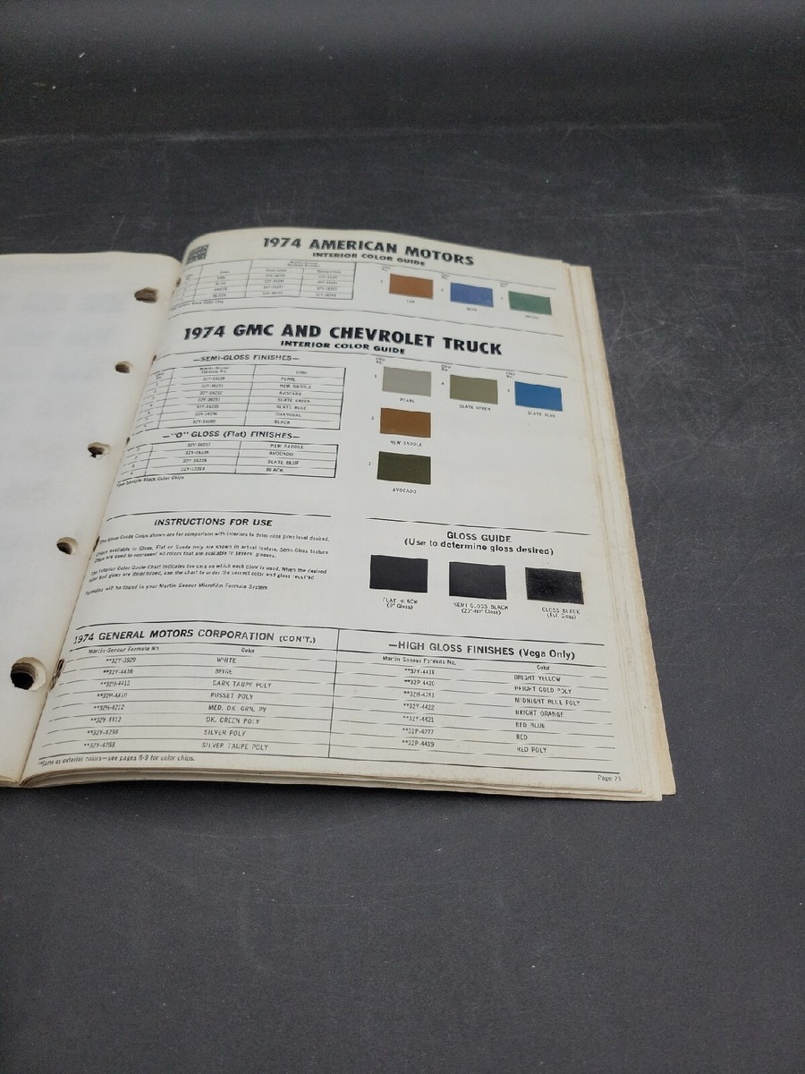 Carta De Colores De Pintura De Martin Senour