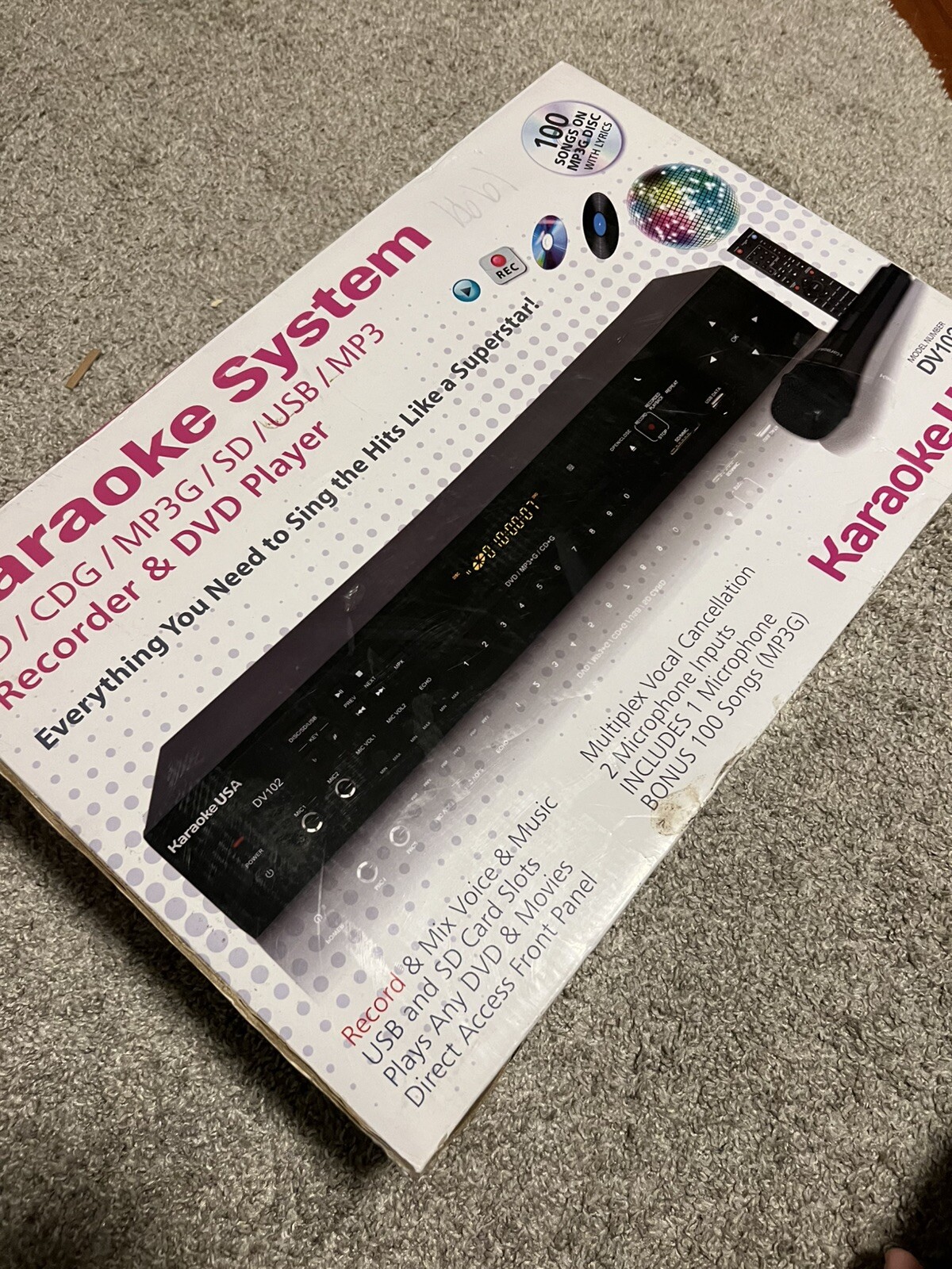 Karaoke Usa System Dv102 Recorder Dvd Player Mp3 Sd Usb | eBay