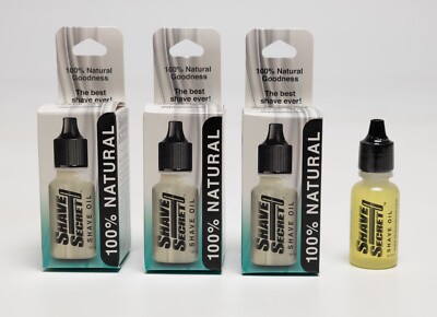 3x Pack/Lot Shave Secret Shaving Oil 18.75ml Bottle Barber Shop Beard ...