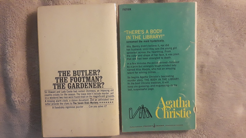 Lot of 2 Agatha Christie paperbacks Body in the Library, Seven Dials ...
