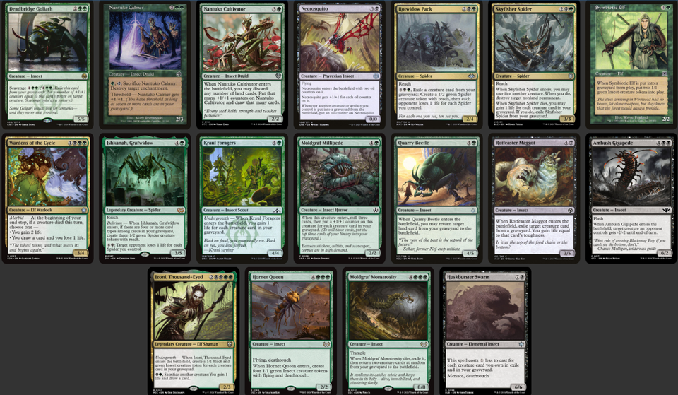 The Swarmweaver MTG EDH Commander Deck, Tribal Insect & Spiders! | eBay