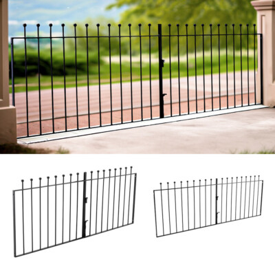 Large Metal Garden Side Gate Fence Scroll Driveway Gates Panel Patio ...