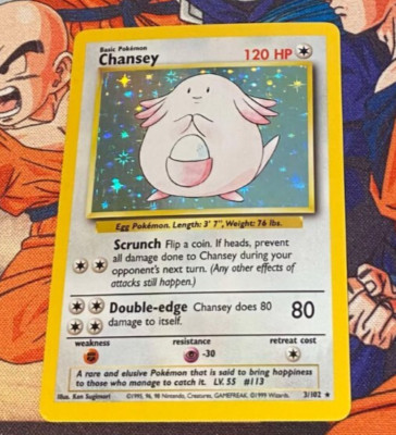 Pokémon - Chansey - Base Set 3/130 - Holo Rare Excellent Condition | eBay