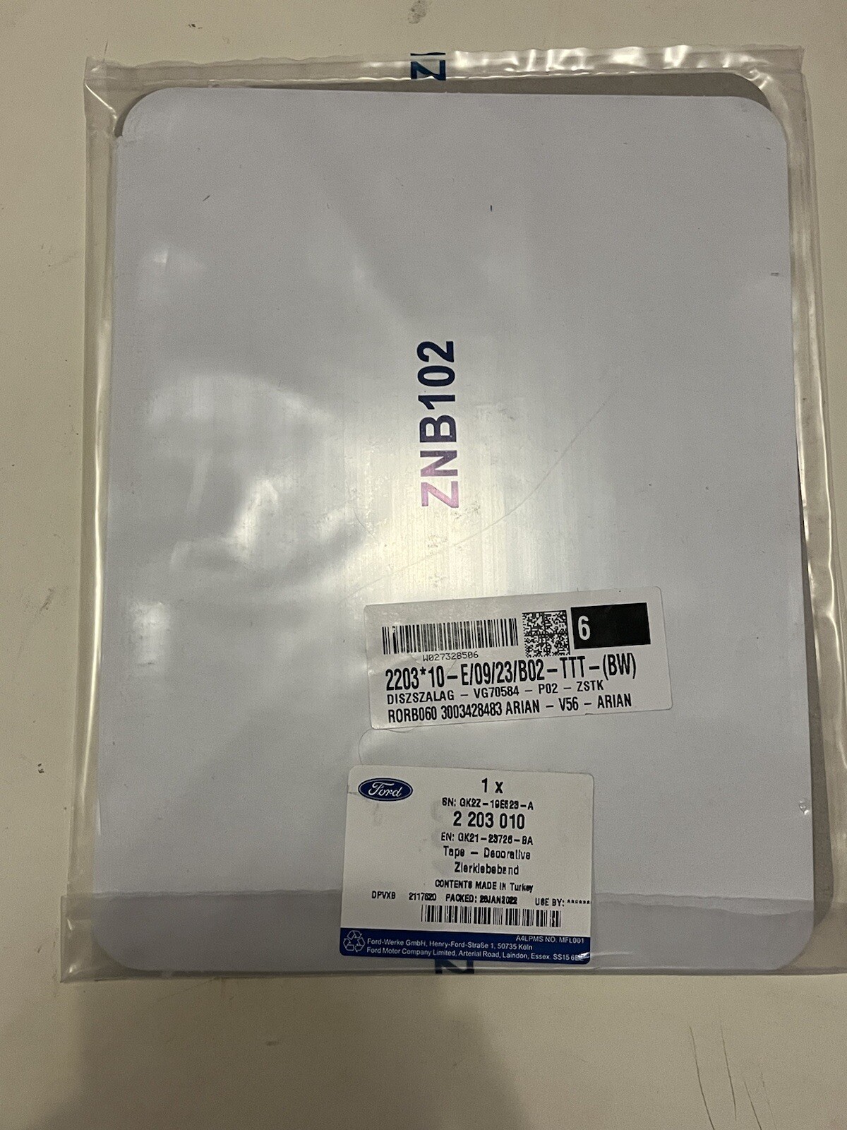 Ford TRANSIT Custom V362 Decorative Tape Gk2123727ba Genuine 2203350 ...