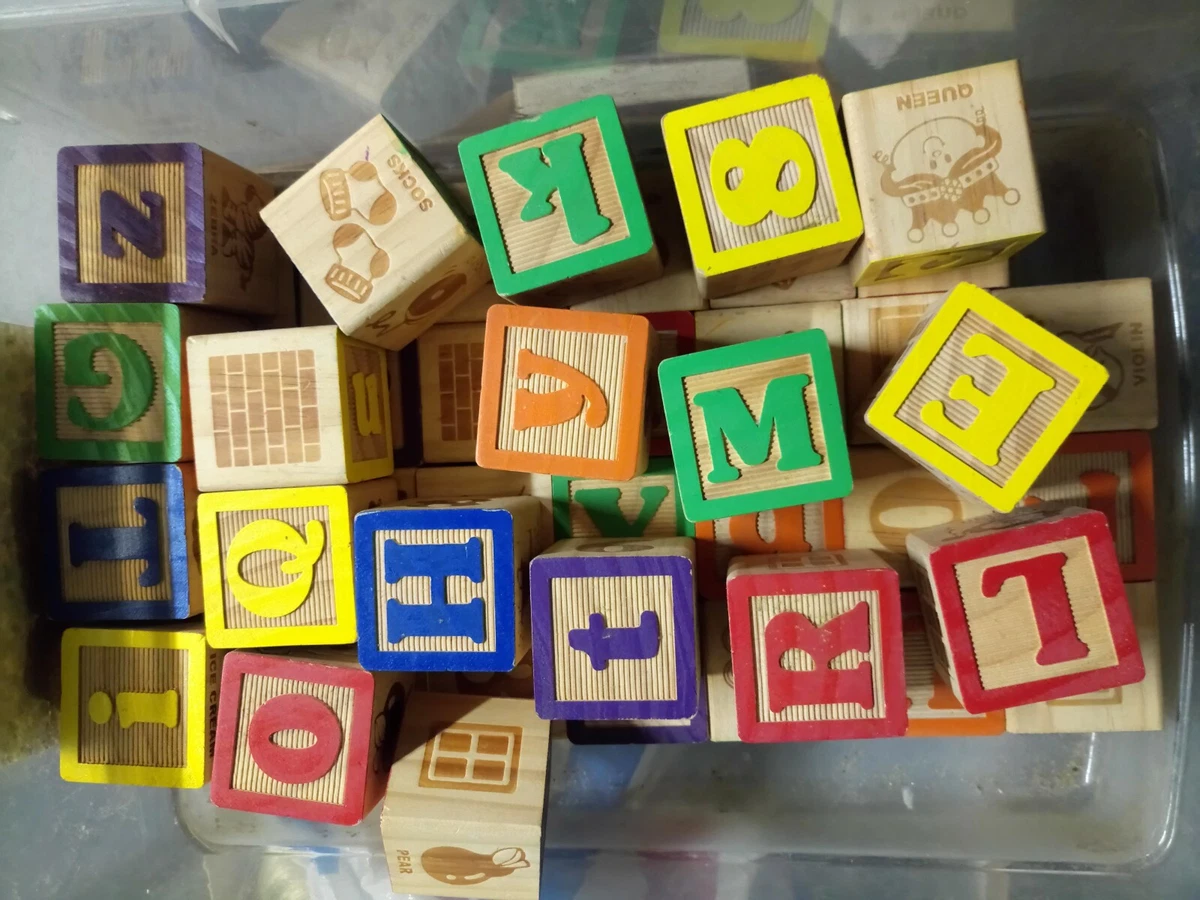 Classic Wooden Alphabet Blocks