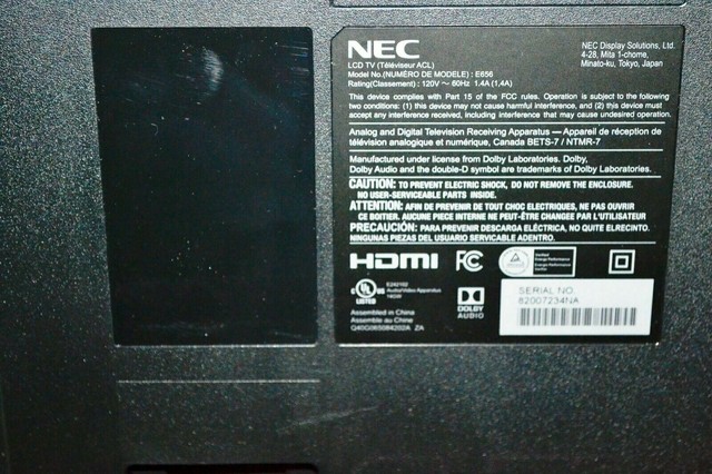 NEC E656 65"-Class Full HD Commercial TV for sale online | eBay