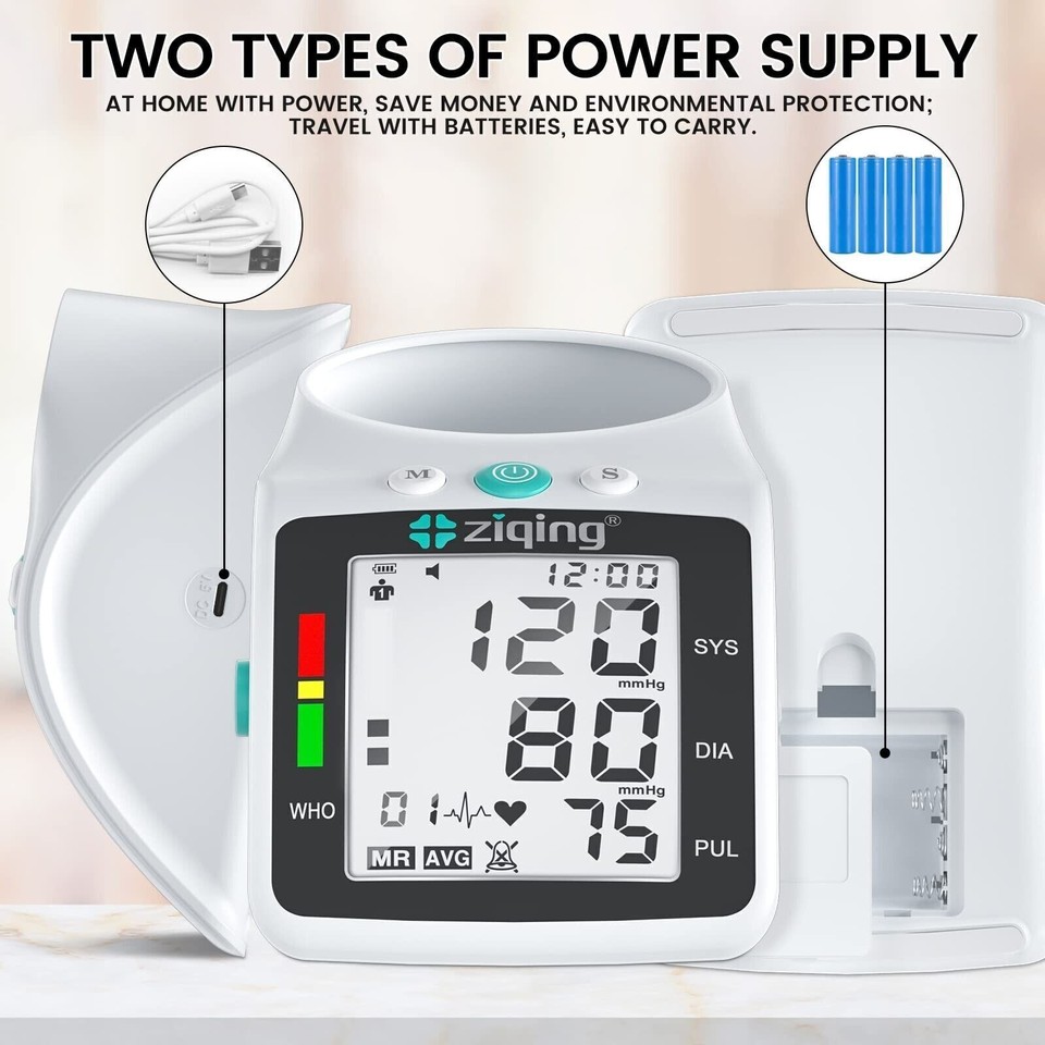 Blood Pressure Monitor Upper Arm Heart Beat Meter BP Machine Cuff for ...