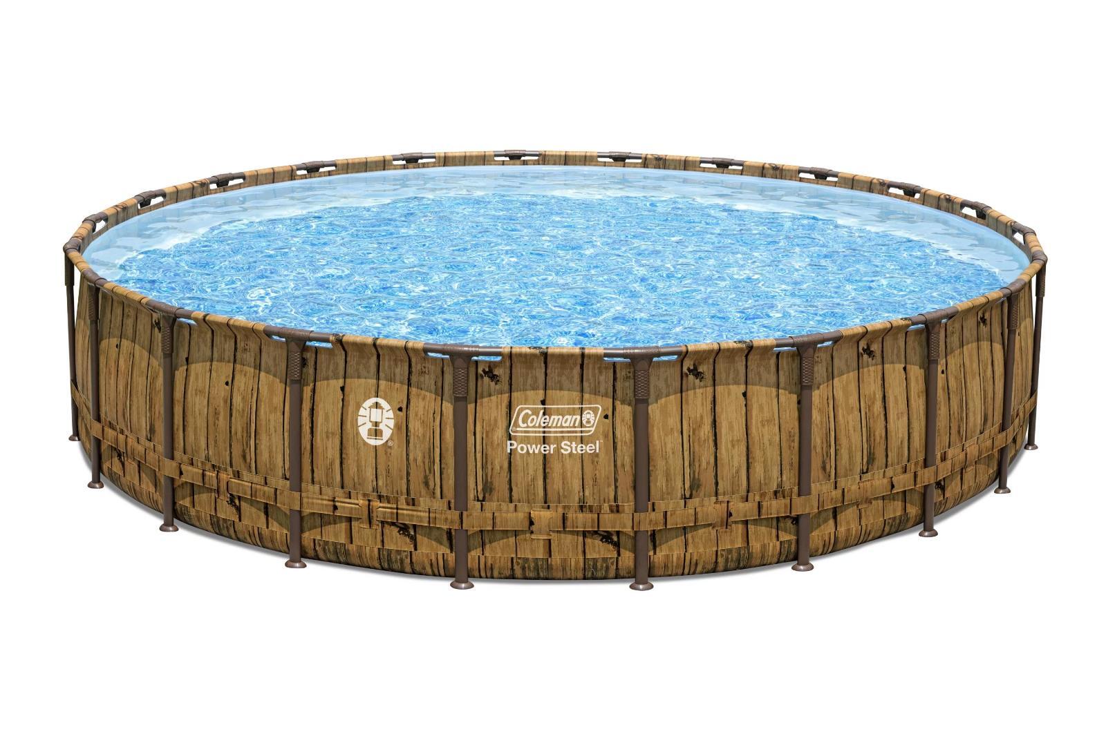 Coleman 22-Ft Power Steel Above Ground Round Metal Frame Pool Set | eBay
