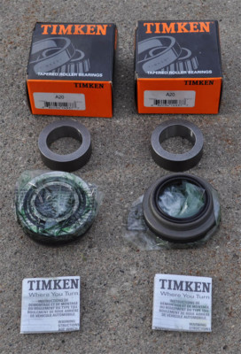 Timken USA SET20 A20 Axle Wheel Bearing - Race - Seal - Lock Ring (1pr ...