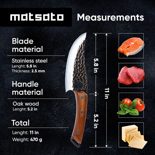 MATSATO® Premium Chef Knife. Japanese Steel Kitchen Knives for Balance ...
