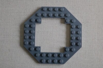 Lego Plate Paque 10 x 10 Octogonal Open Center 6063 Dark Gray Neuf Lot ...