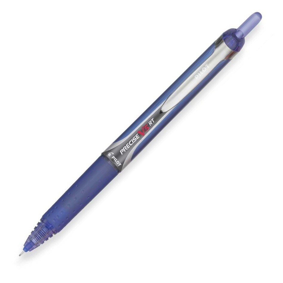 26063 Pilot Precise V5 RT Rollingball Pen, Ex Fine 0.5mm, Blue, Pack of ...