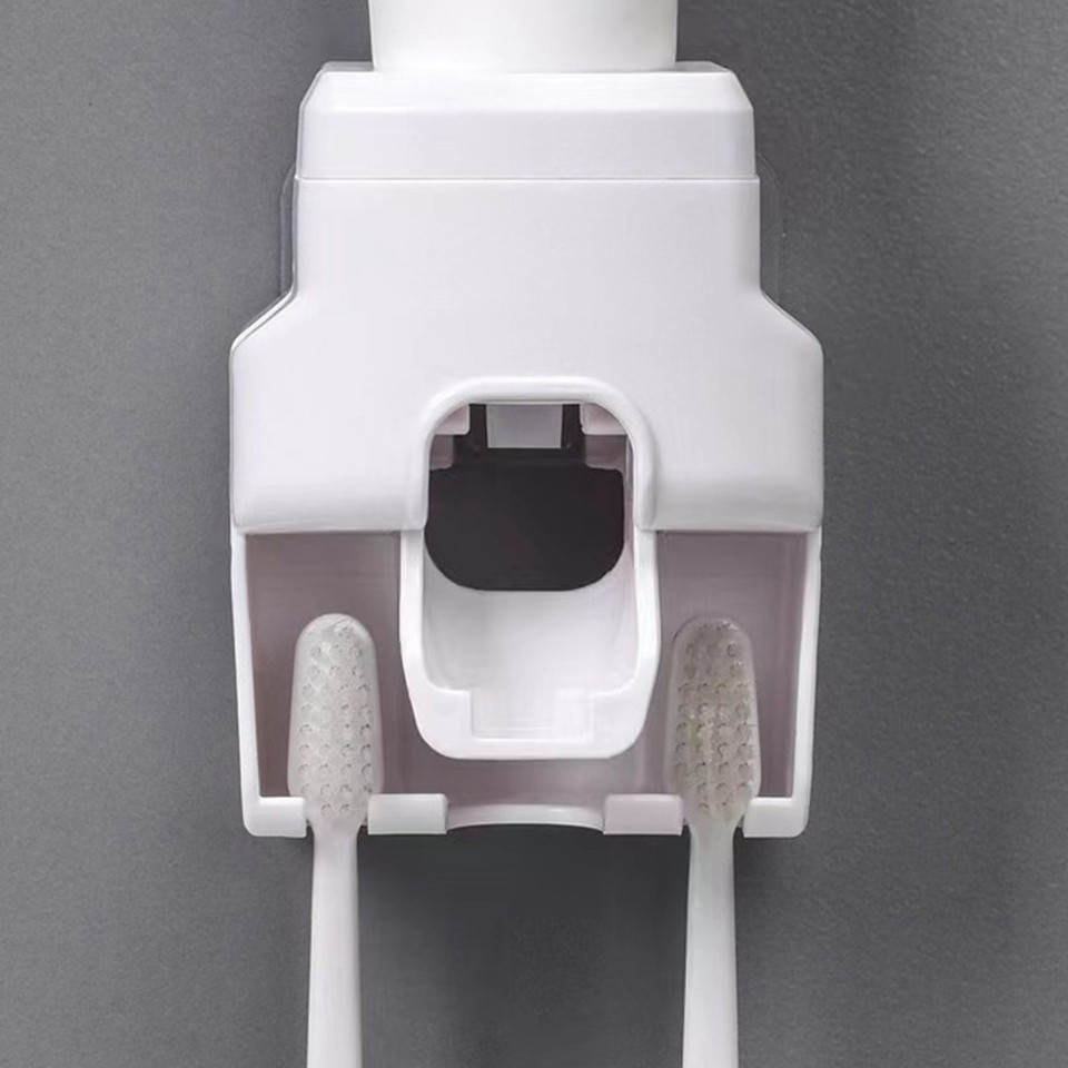 Automatic Toothpaste Squeezer Wall Mounted Punch- Toothbrush Storage ...