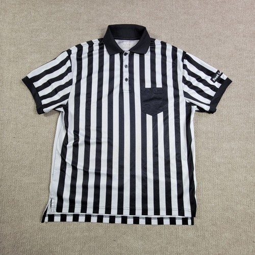 Foot Locker Polo Shirt Mens Small Black White Striped Uniform Workwear ...