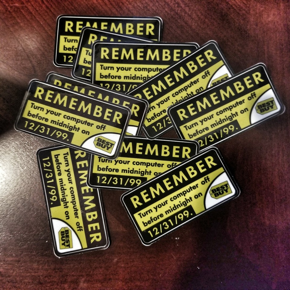 Best Buy Y2K REMEMBER Turn Your Computer Off Retro PC Case Decal ...