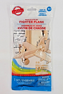 Curiosity Wooden Fighter Plane Model Build and Play Easy Assembly Art ...