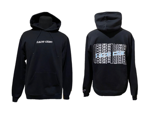 Faze Clan X Champion Mens Hoodie Sweatshirt Black Long Sleeve Hooded ...