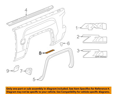 GM OEM 14-19 Sierra 1500 Pick Up Box Exterior Trim-Protector 22801021 ...