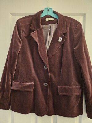 Women's Purple Jessica Blazer Size 16 Velvet Feel | eBay
