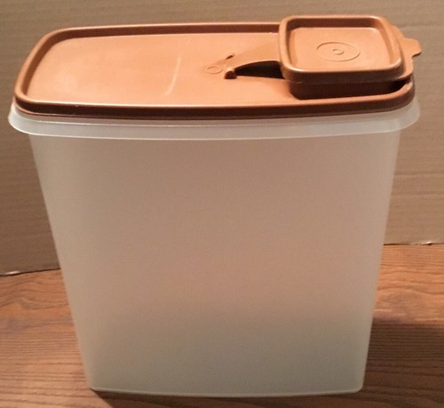 Tupperware Super Cereal Keeper 20 Cup Container #1588-7 Brown Seal ...
