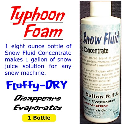 Extra Dry Snow Machine Fluid Concentrate 8 oz. Makes 1 gal. ready to ...