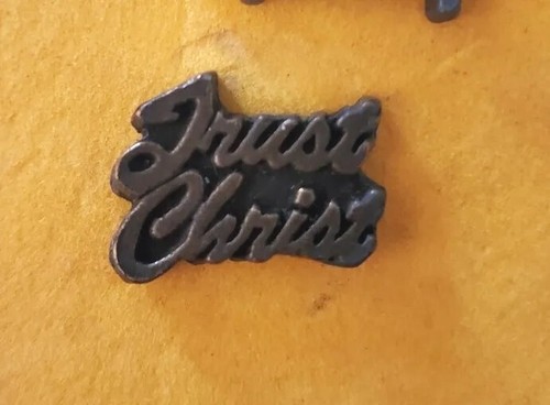 Jesus Pin Lapel Tie Pinback TRUST CHRIST Religious Christian Accessory ...