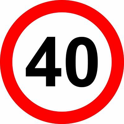 40 Mph road safety sign | eBay UK