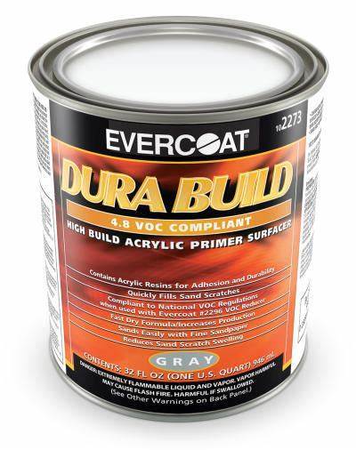 GRAY DURA BUILD HIGH BUILD ARCYLIC LACQUER PRIMER SURFACER QUART | eBay