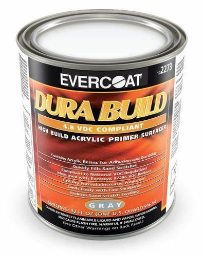 GRAY DURA BUILD HIGH BUILD ARCYLIC LACQUER PRIMER SURFACER QUART | eBay