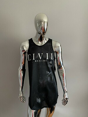 Civil Regime Men’s Black Graphic Tank Top Jersey Size M | eBay