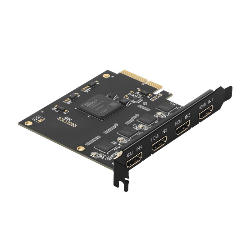 1080p60 4 Channels HDMI PCIe Splitter Video Capture Card for PC PS4 ...