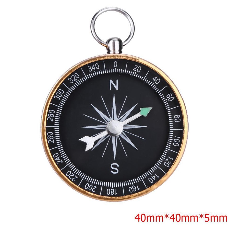 Mini Pocket Compass Aluminum Alloy Keychain AID Guide Compass for ...