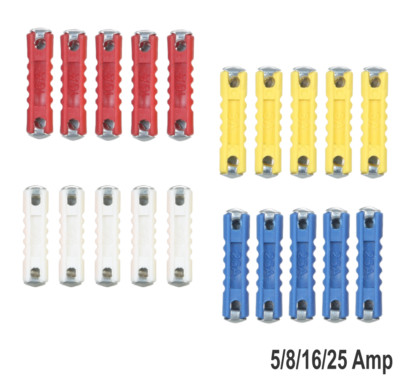 200 x Ceramic Torpedo Type Fuse For 12V 5/8/16/25 Old Style Classic Car ...