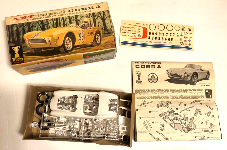 Vintage Ford Powered Cobra Racing Car Hot Rod Model Kit 3 in 1 | eBay