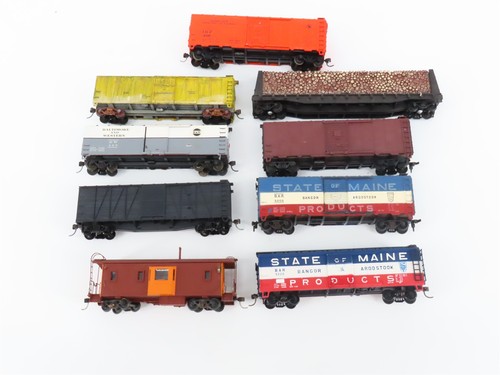 LOT of 9 HO Athearn, Roco, Train-Miniature, & Accurail BAR/BW/CH-P ...