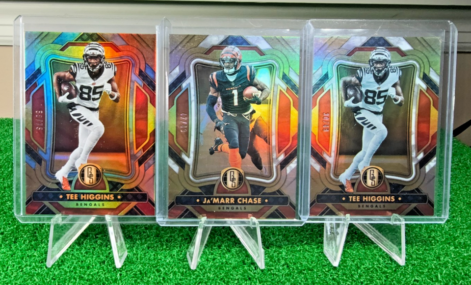 JaMarr Chase, Joe Burrow, Higgins 2023 Gold Standard Patches, Mother ...