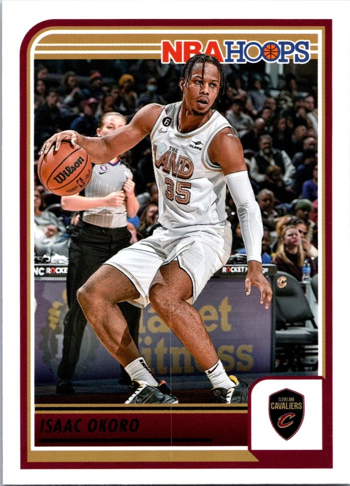 2023-24 NBA Hoops #104 ISAAC OKORO Red Back Parallel CAVALIERS | eBay