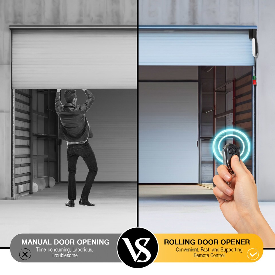 Automatic Roll Up Door Opener Garage Roller Door Opener with 2 Remotes ...