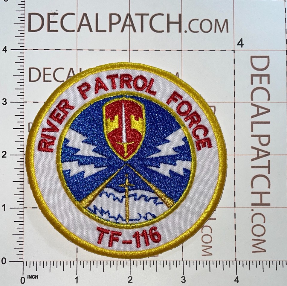 USN River Patrol Force TF-116 Patch Hook & Iron-On Repro New A344 | eBay