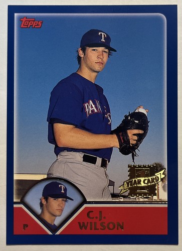 2002 Topps CJ Wilson 1st Year Card #313 Texas Rangers | eBay