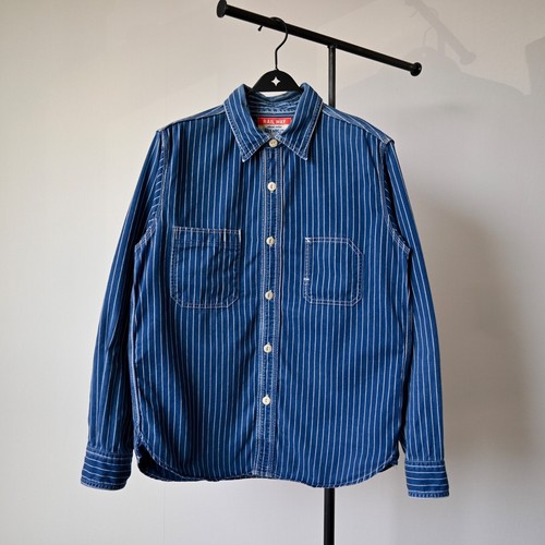 UES Clothing Wabash pindot striped indigo cotton twill work shirt, made ...