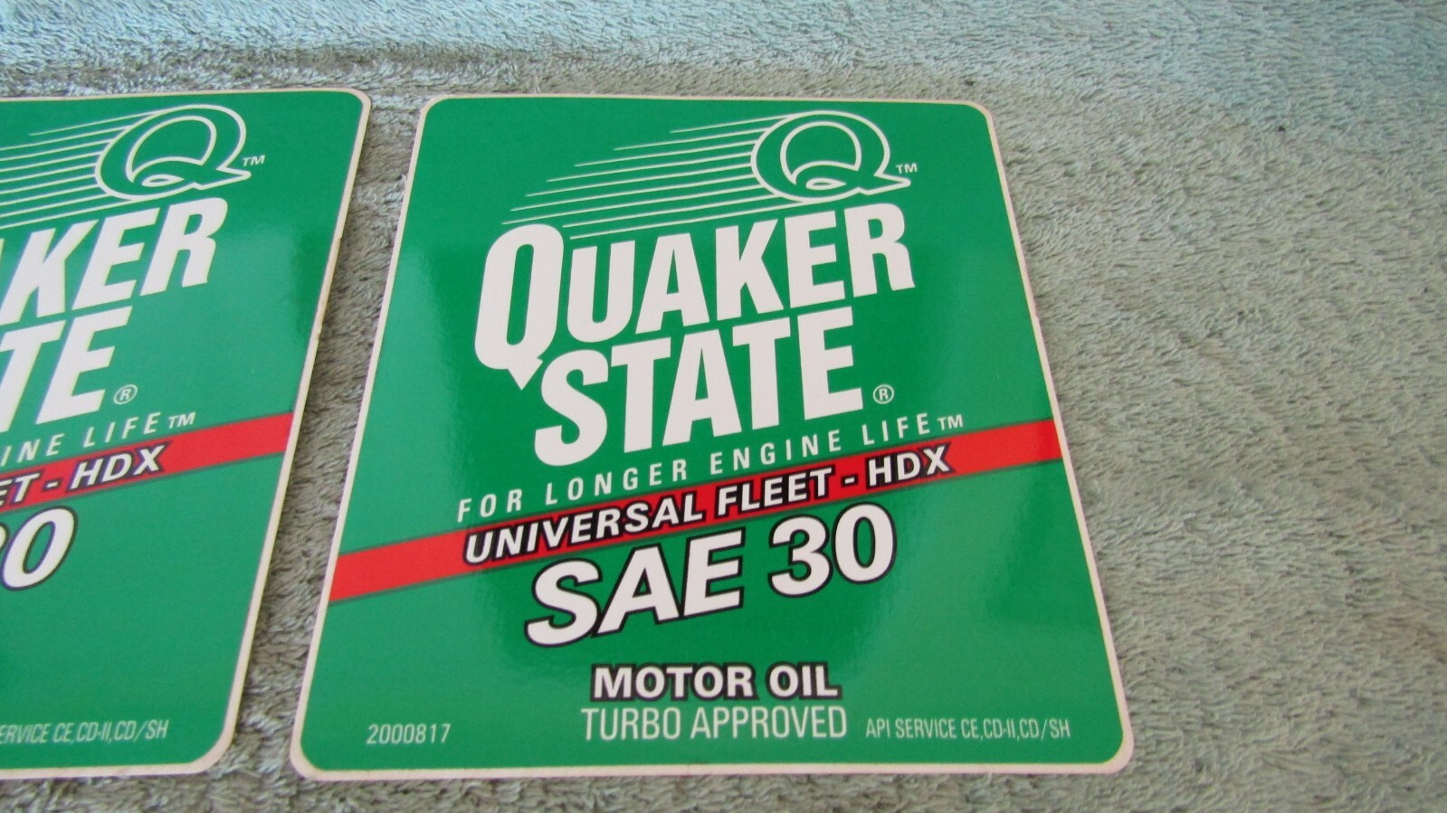 Vintage Quaker State Lubester Oil Stickers Oil Pump Total of 2 NOS ...