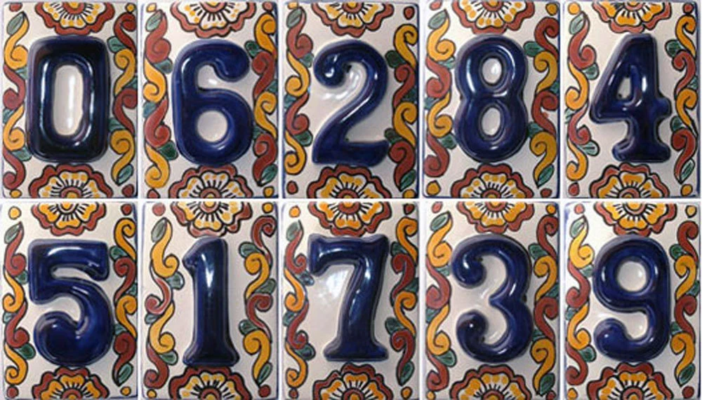 Mexican Ceramic House Numbers