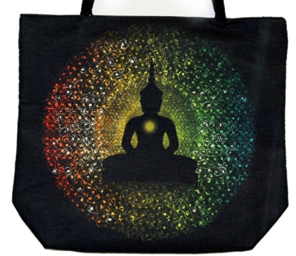 Jute Tote Bag BUDDHA BAG 17 x 15 x 4.5 inches Rope Handle Sturdy | eBay