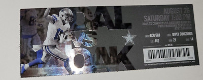 Dallas Cowboys vs Oakland Raiders Unused Ticket August 26, 2017 | eBay
