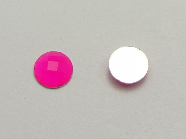 200 Neon Hot Pink Flatback Acrylic Round Rhinestone Gems 8mm No Hole | eBay