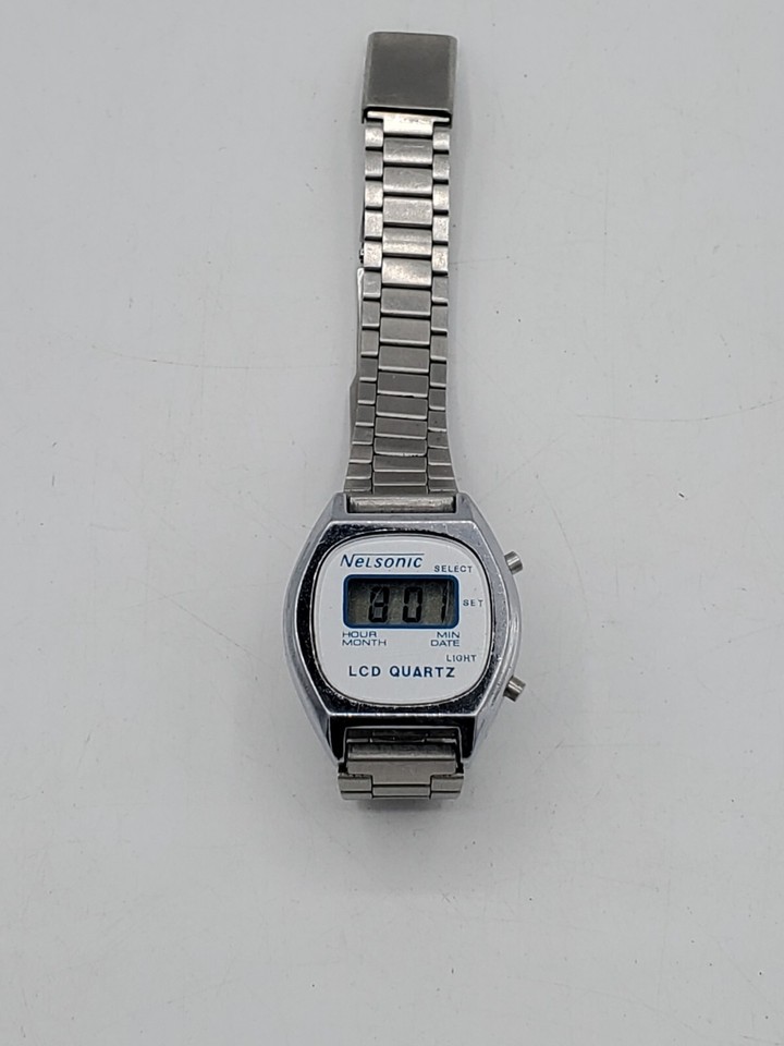 Nelsonic LCD Quartz watch With New Battery Shows Some Wear Works Well ...