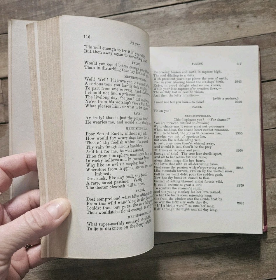 FAUST By GOETHE Antique HC Translated Anna Swanwick | Rare, A. L. BURT ...