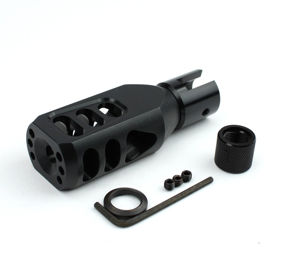 Black Muzzle Brake/Linear Compensator Compatible with Ruger 10/22 1022 ...