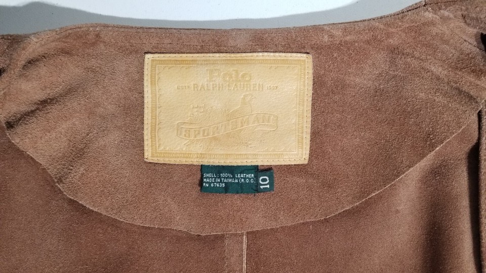 Rare Vintage 90's Polo Ralph Lauren Sportsman Hunting Brown Suede Women ...